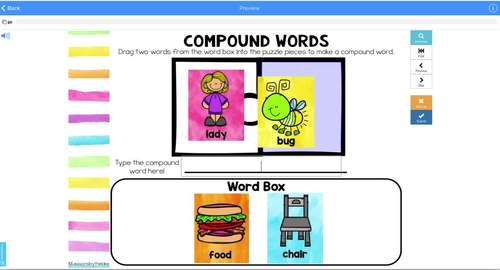 Compound Words Boom Cards™ by Lessons By The Lake | TPT