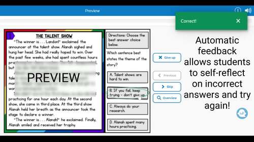 Theme Task Cards Self-Grading Digital or Printable Boom Cards | TPT