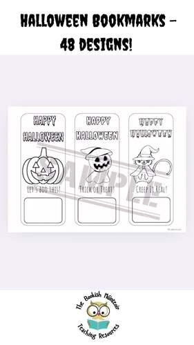 Halloween Bookmarks - 48 different designs in English and as Gaeilge
