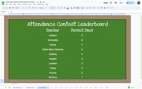 Classroom Perfect Attendance Contest by Social Working On It | TPT
