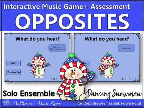 Winter Music Solo Ensemble Interactive Music Game & Assess {Dancing ...