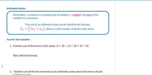 Arithmetic Series (lesson video) by Mathematics Made Easy | TPT