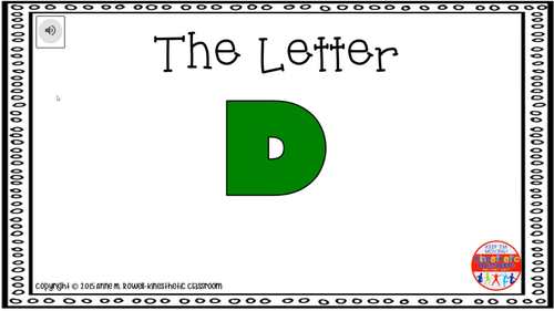 Alphabet Book - Letter Sounds Writing and Tracing Emergent Reader Letter D