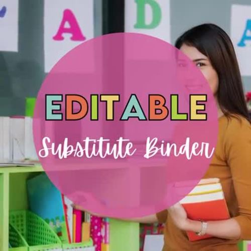 Editable Substitute Binder by Endeavors in Education | TPT