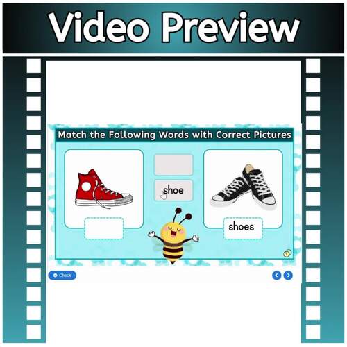 Match the Following Words with Correct Pictures: Plurals (adding 's ...