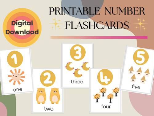 Number Flashcards 1-10 - Printable Counting Cards for Preschool ...