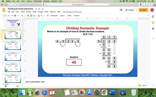 Dividing Decimals Digital Activity (Google Slides) by Reincke's ...