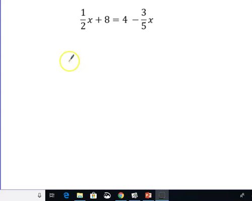 Solving Equations by Clearing Fractions and Decimals by Time Flies Solving Equations by Clearing Fractions and Decimals by Time Flies