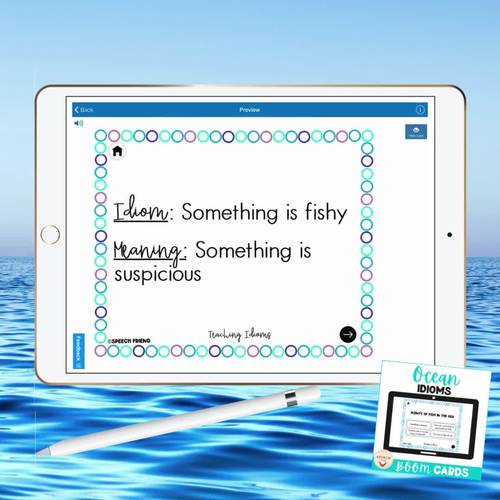 Ocean Idioms Boom Cards by Speech Friend | TPT