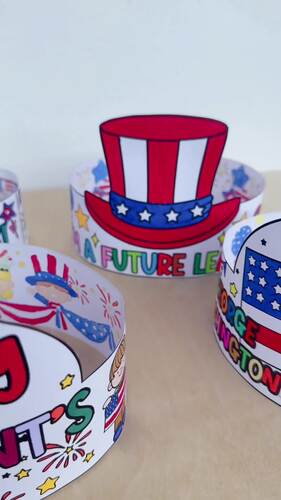 Presidents' Day Crown & Headband Activity - Fun Coloring Designs for ...
