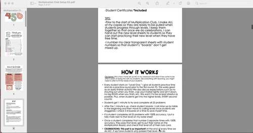 Multiplication Club AND Division Club BUNDLE- Timed Math Fluency