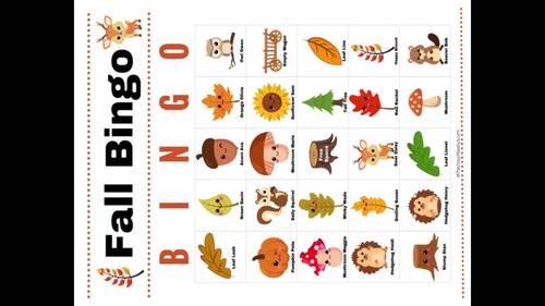 Fall Bingo Game, 10 Unique cards by The Way it Really Is Mom Blog ...