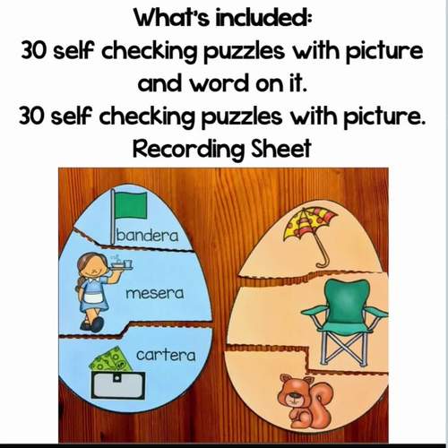 Rimas | Rhyming Puzzles In Spanish | Literacy Centers in Spanish ...