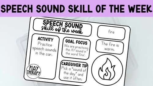 Bundle of 350 Parent Handouts for Speech Sound Skills of the Week ...