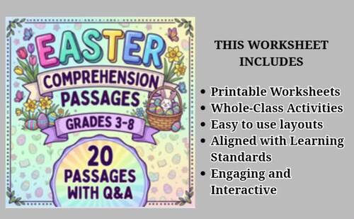 Easter Reading Passages with Answer Keys | Spring Literacy Pack for ...