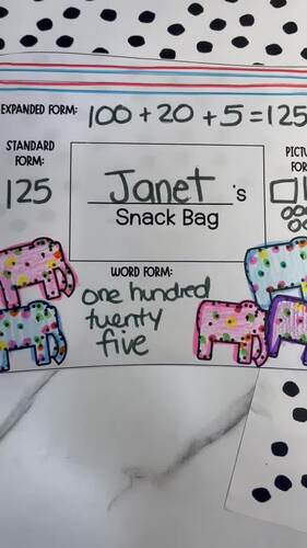 Back to School Math Place Value Craft by The Teaching Diva Corner