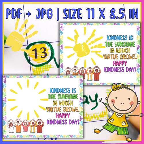 World Kindness Day Craft- Poster | World Kindness Day Handprint Art ...