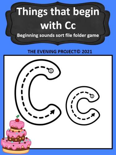Things that begin with Cc /Beginning sounds sort file folder game