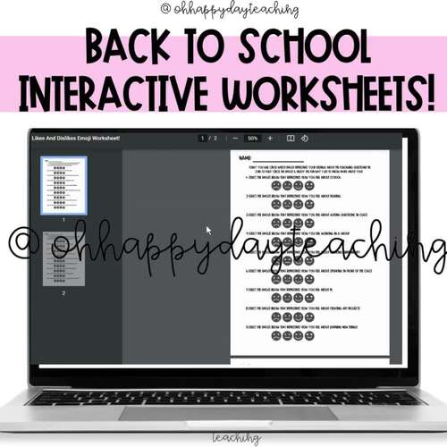 Back to School Interactive Worksheet Bundle. Get to know you worksheets