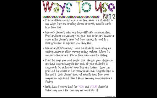 Social Emotional Learning Check In Charts EDITABLE by Elementary Littles