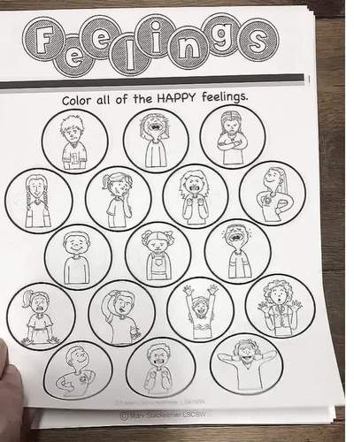 Social Emotional Worksheets Set 3: Identifying Feelings by Positive ...