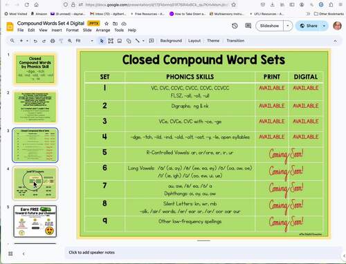 UFLI Aligned Decodable Compound Words Set 4: -dge, -tch, -ild, -ind ...