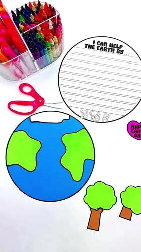 Earth Day Craft & Writing Activity I Can Take Care of the Earth Spring ...