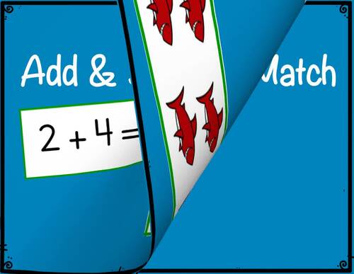 Sharks Addition & Subtraction 0-10 Number Sentence Match | TPT