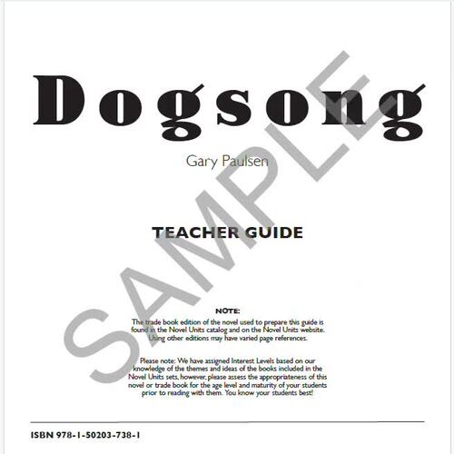 Dogsong Novel Units® Teacher Guide Novel Study | TPT