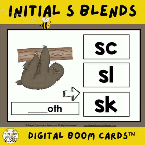 Initial Blends Phonics Activities | S Blends 1st Grade Phonics Boom™ Cards