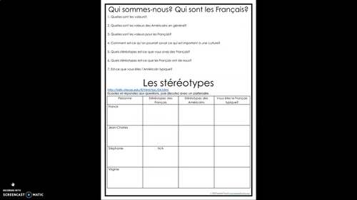 French & Francophone History Printable Notes Activities Project | TPT