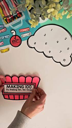100th Day of School Activities 2nd Grade, Missing Addends to 10 ...