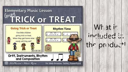 Fall Music Lesson ~ Going Trick or Treat Orff, Rhythm, Composition ...