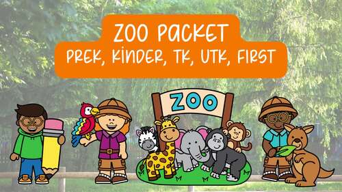 Zoo Worksheets Packets Zoo Coloring Writing PreK Kindergarten First ...