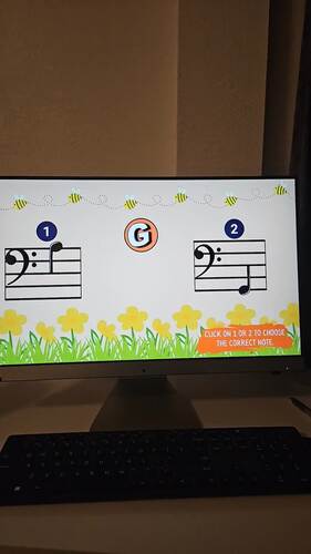 Busy Bee Spring Bass Clef Note Naming Interactive Elementary Music Game