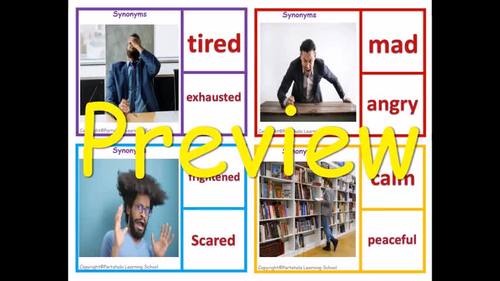 Synonyms- Flash, Clip Task Cards, Fill in the blanks Task Cards–All ...