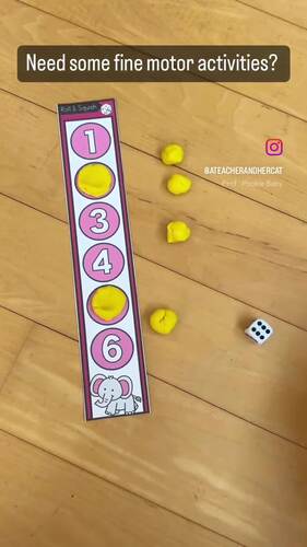 Playdough Task Cards Fine Motor Activities and Skills Practice | TPT