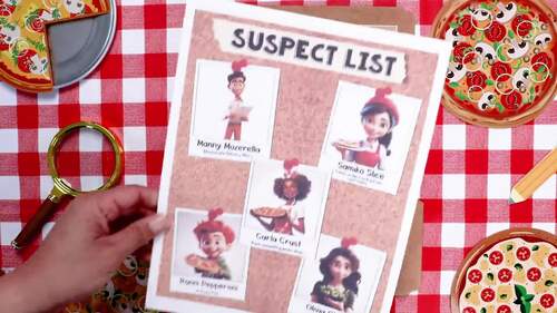 Pizza Fractions Math Mystery 2nd & 3rd Grade Worksheets Activity ...