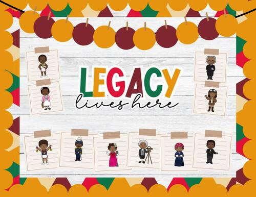 Black History Month Legacy Theme Bulletin Board Kit Door Classroom ...