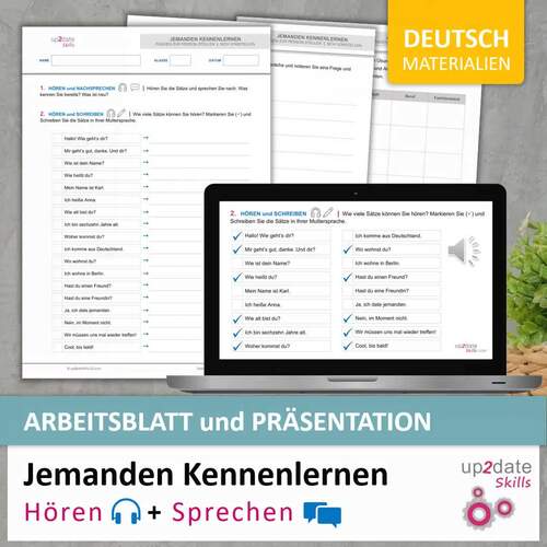 Deutsch Hören und Sprechen | Jemanden kennenlernen - German speaking ...