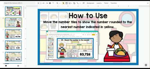 Rounding Numbers up to 1,000,000 Google Activity by Teacher Gameroom