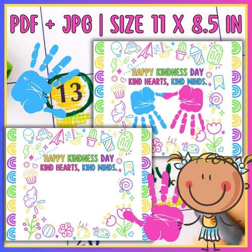 World Kindness Day Craft- Poster | World Kindness Day Handprint Art ...