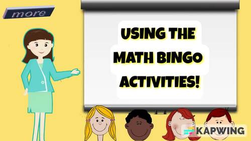 4th Grade Math Bingo Game Activities SUPER BUNDLE 17 DIGITAL RESOURCES