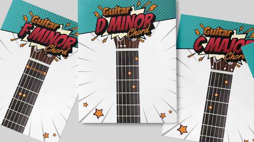 Ultimate Guitar Chord Guide: 50 Posters in Comic Book Style | Classroom ...