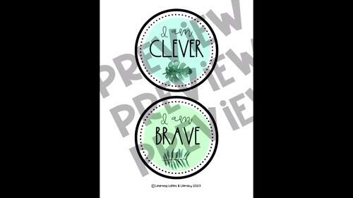 Affirmation Station Farmhouse Tropical Botanical Leaves Decor Social ...