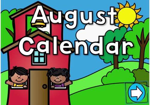 August 2022 Calendar Bundle - Digital Calendar - BOOM CARDS W/ Audio