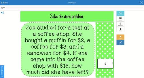 3rd Grade Two-Step Word Problem Task Cards | BOOM Cards | 3.OA.D8