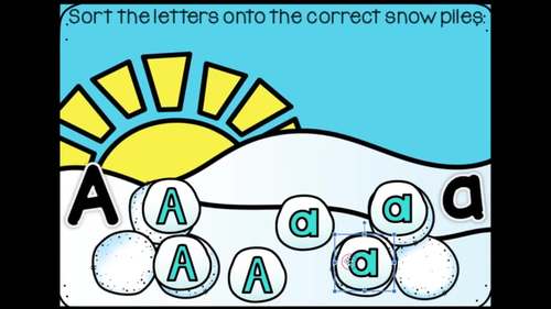 Winter Letter Sort Digital Game for Google Classroom | TpT