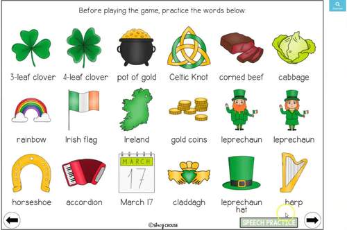 St. Patrick's Day Speech Therapy Game for Articulation & Language BOOM ...