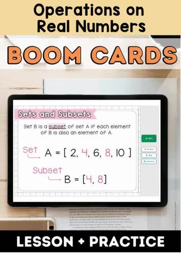 Operations with Real Numbers | Boom Cards™ Lesson & Practice | Flipped ...